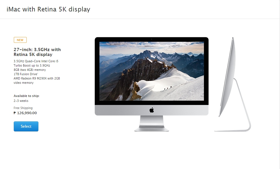 New iMac with 5k Retina Display, Mac Mini show up in online PH Apple ...