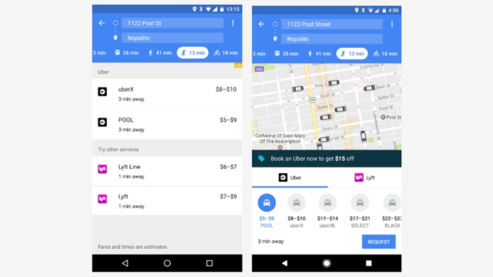 Google Maps now lets you book an Uber inside the app » YugaTech ...