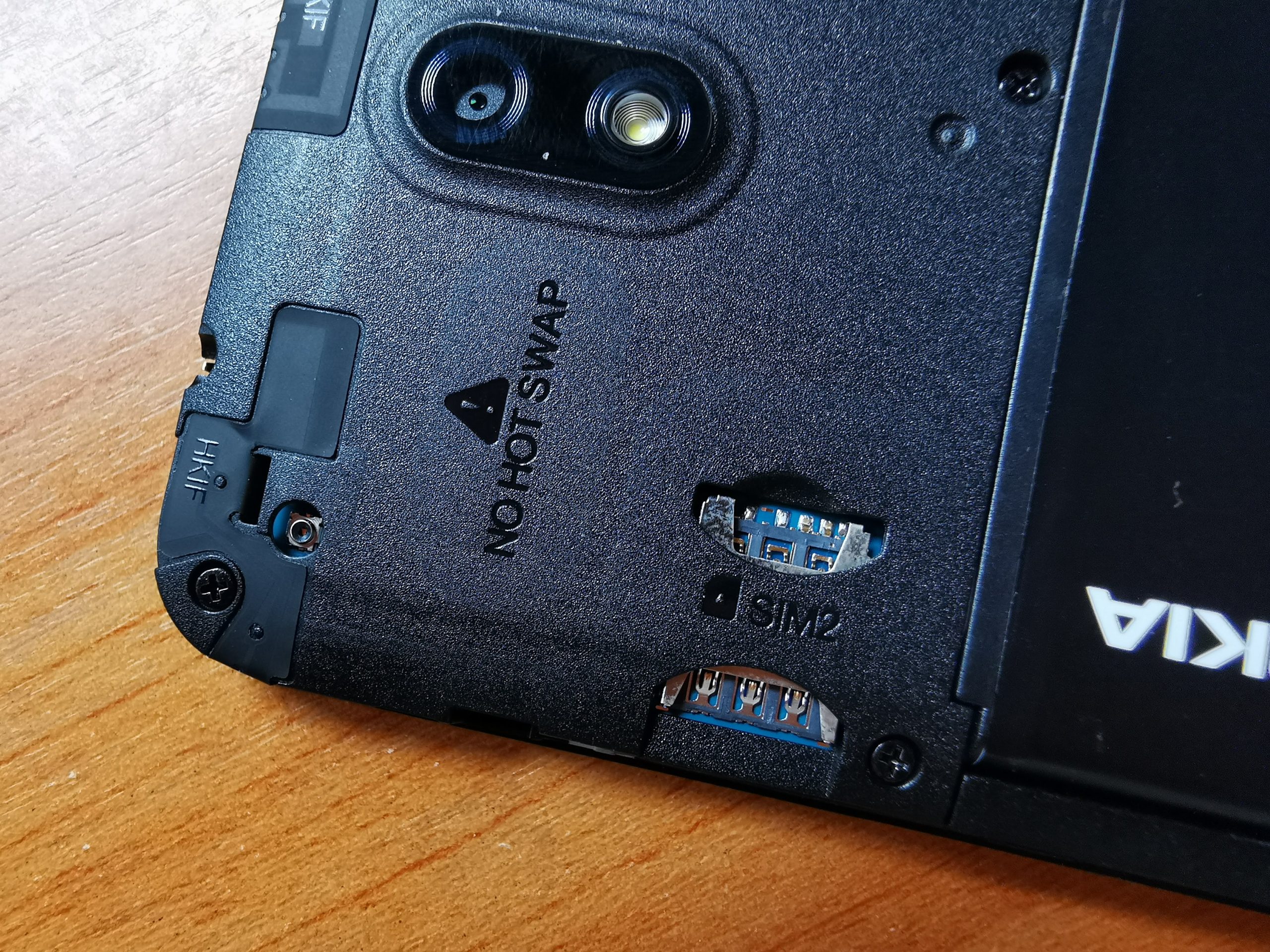 At the back lies the rear camera and the flash, as well as the engraved ...