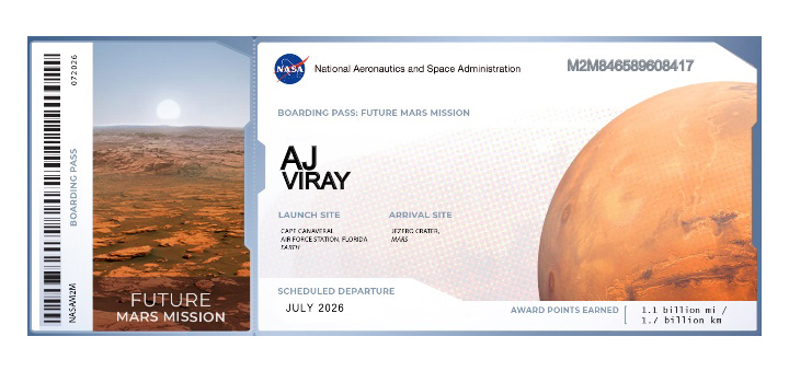 NASA's Send Your Name to Mars Campaign is taking reservations for the ...