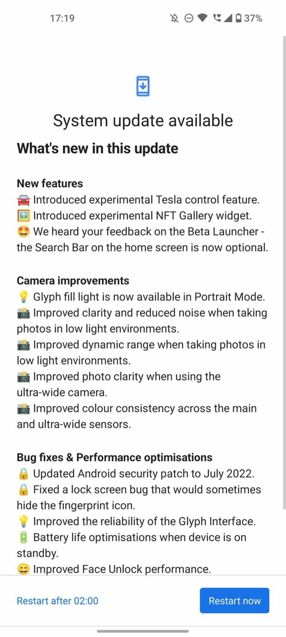 Nothing Phone 1 gets its first System update with July Patch » YugaTech ...