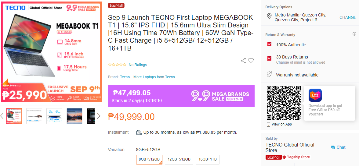 TECNO MEGABOOK T1 priced in the Philippines » YugaTech | Philippines ...