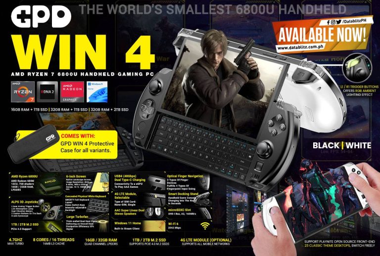 GPD WIN 4 handheld gaming PC now available in Datablitz » YugaTech ...