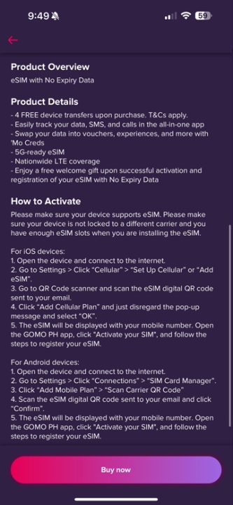 GOMO Prepaid eSIM now available in the Philippines » YugaTech ...